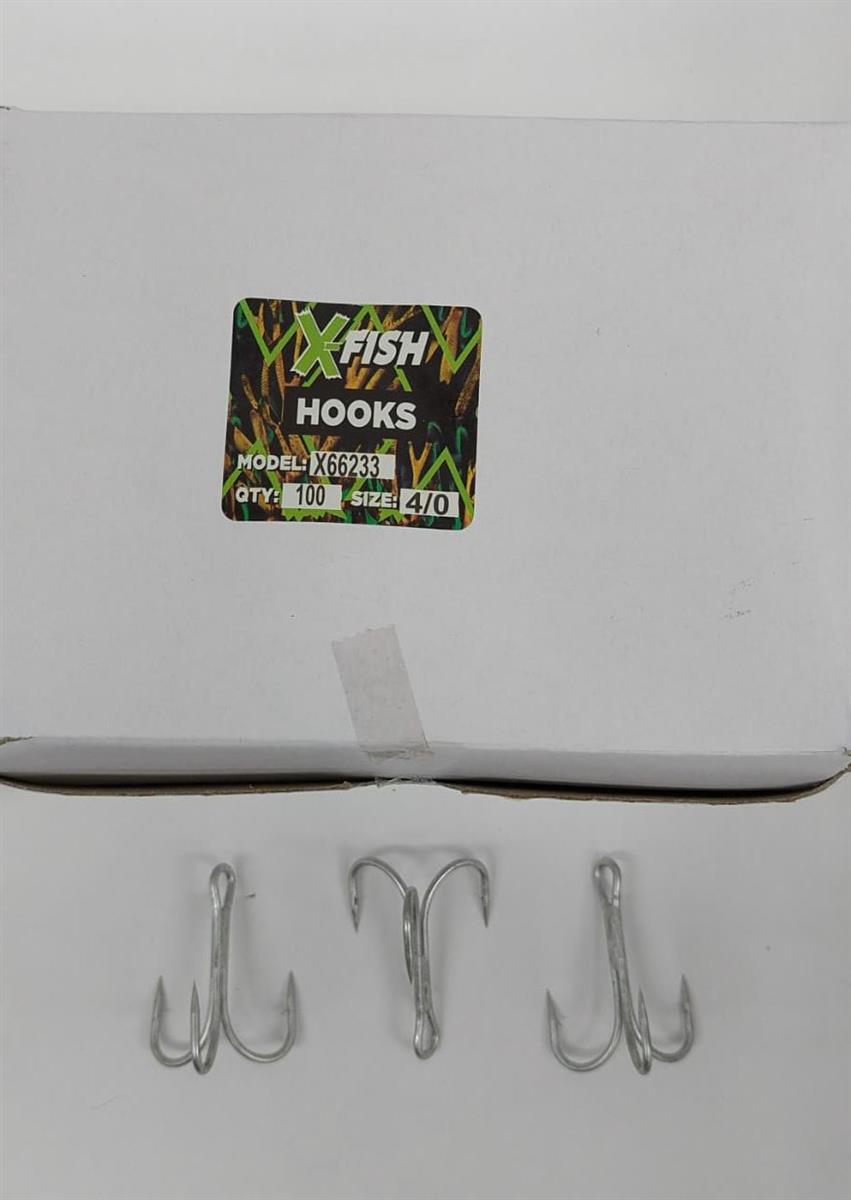 ANZUELO TREBLE EN CAJA X 100 XFISH - Pesca por mayor